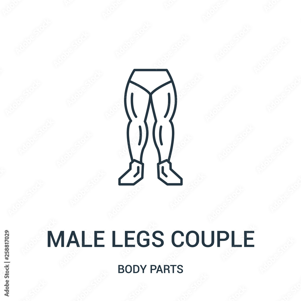 male legs couple icon vector from body parts collection. Thin line male ...