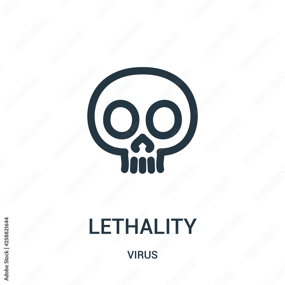 lethality icon vector from virus collection. Thin line lethality ...