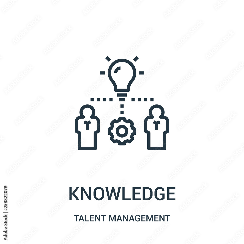 knowledge icon vector from talent management collection. Thin line ...