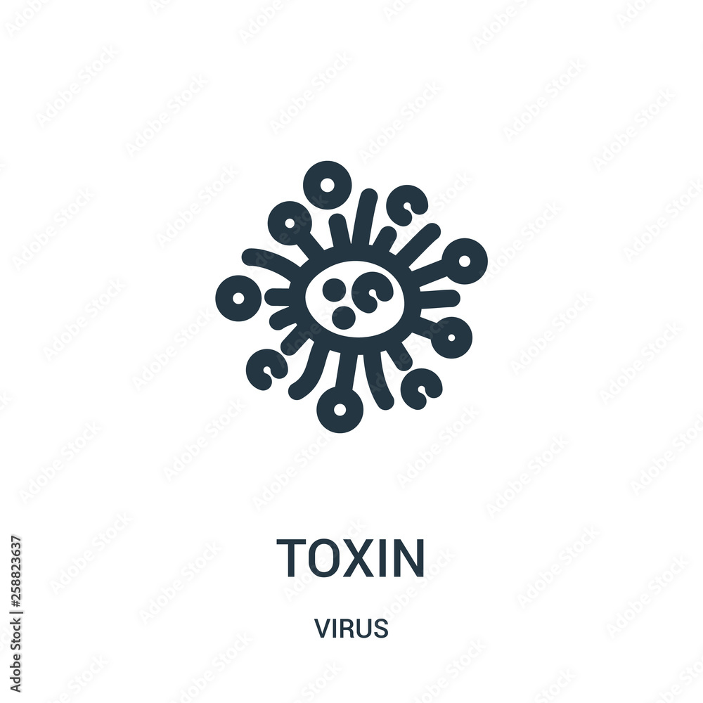 toxin icon vector from virus collection. Thin line toxin outline icon ...