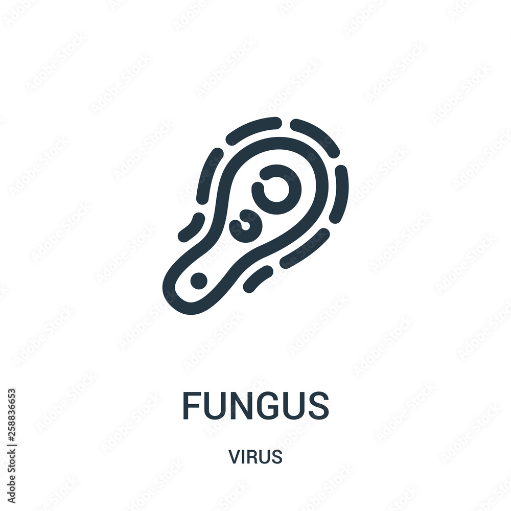 fungus icon vector from virus collection. Thin line fungus outline icon ...