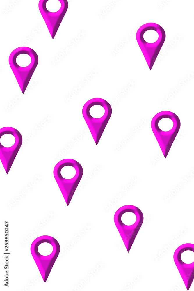 Map mark. Map destination. Map search location. マップのマーク。地図の目的地。地図の検索場所 ...