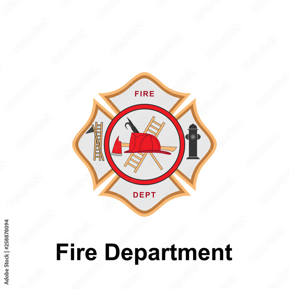 Fire Department icon. Element of color fire department sign icon ...