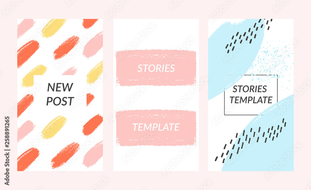 Social stories template. Editable torn paper design. Lifestyle concept ...