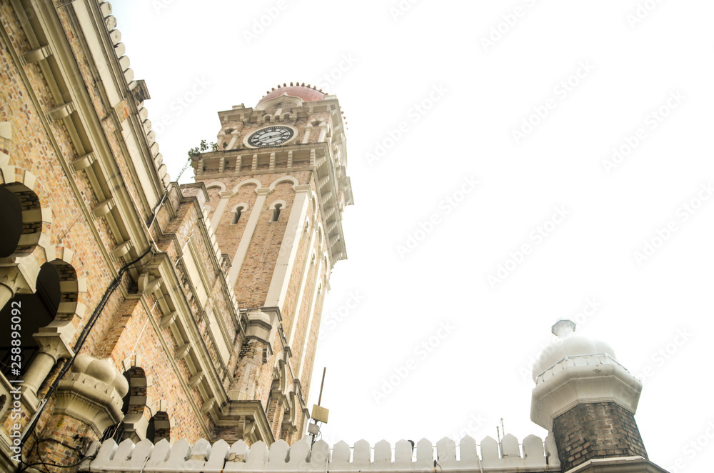 The iconic clock tower of Sultan Abdul Samad building at Dataran ...