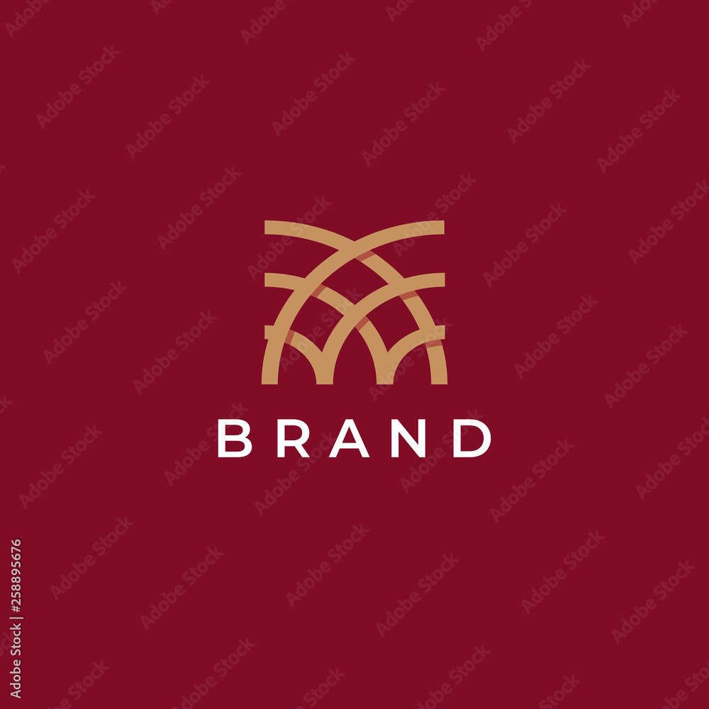 Abstract linear square business logotype. Premium real estate ...
