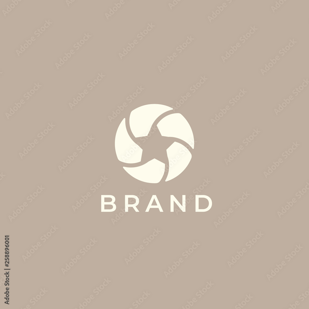 Abstract round star swirl logo icon. Stock Vector | Adobe Stock