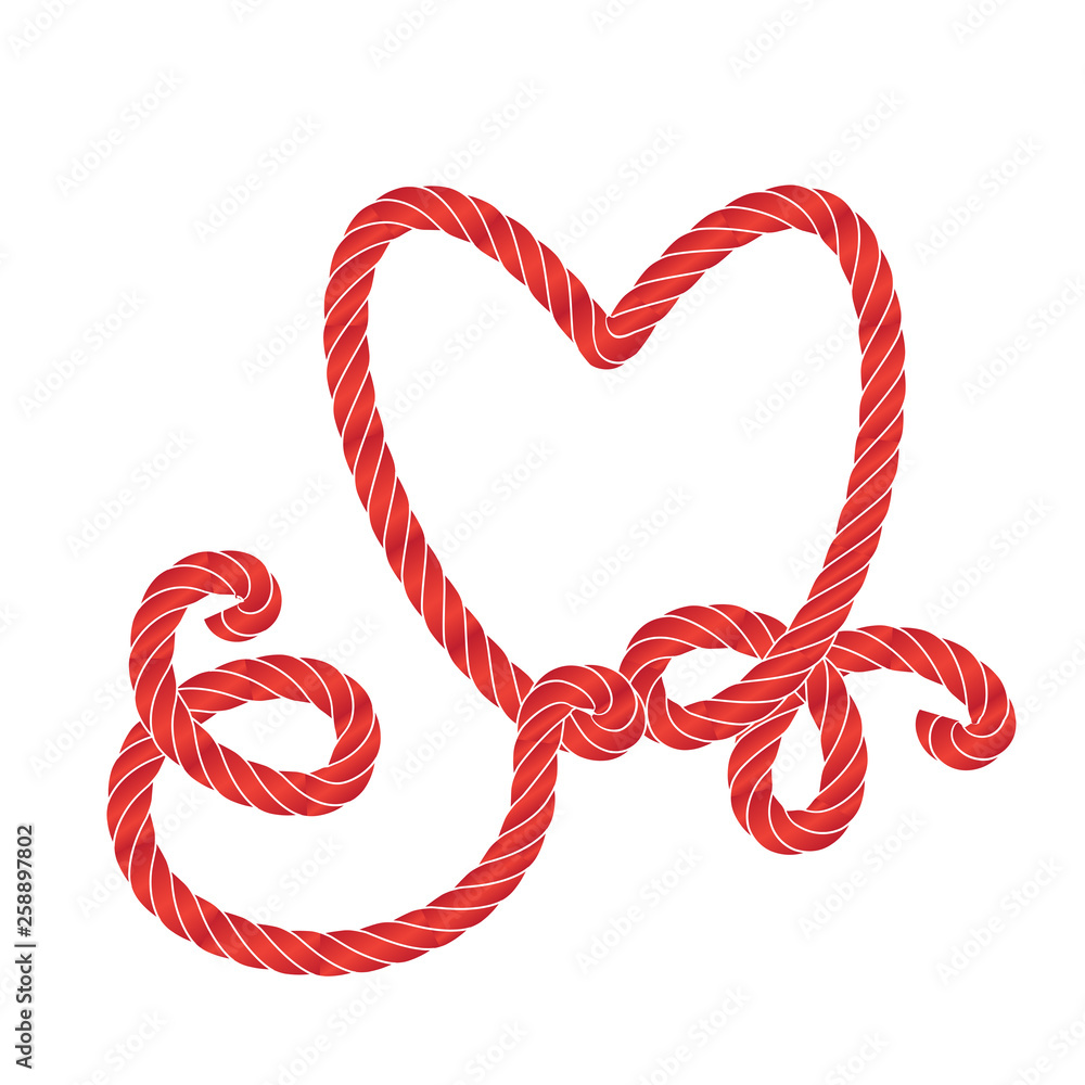 Rope Heart Vector