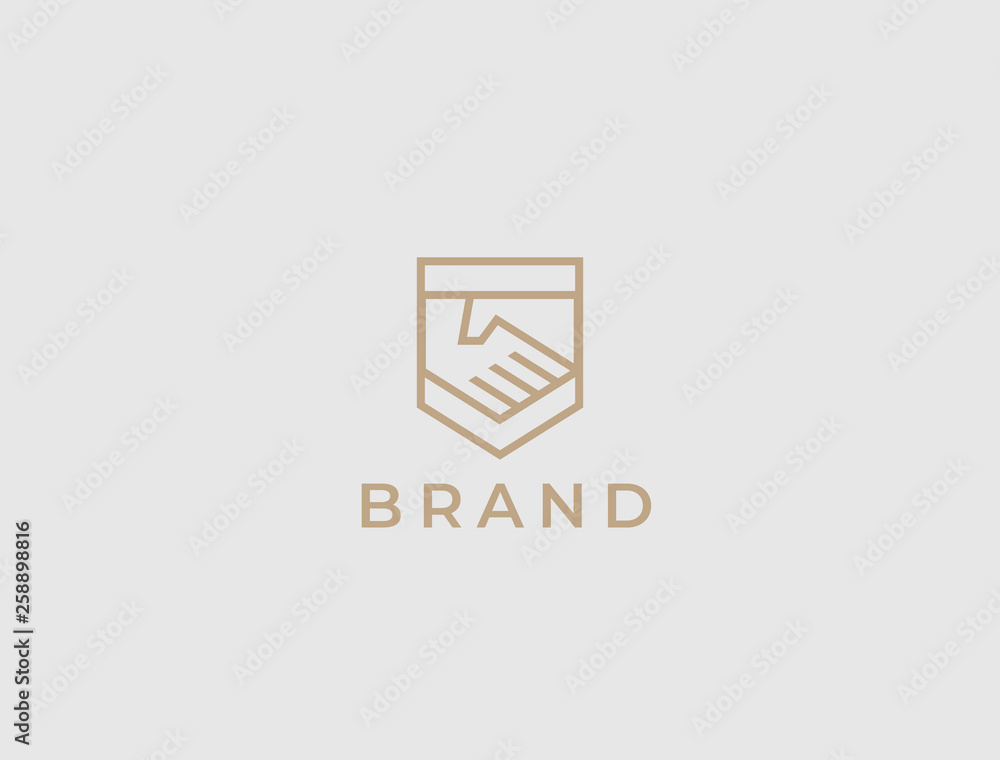 Abstract Handshake Logo