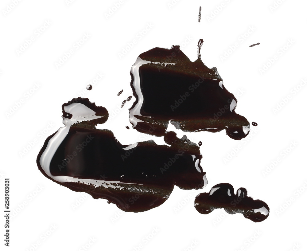 Old spilled engine oil puddle, splash isolated on white background ...
