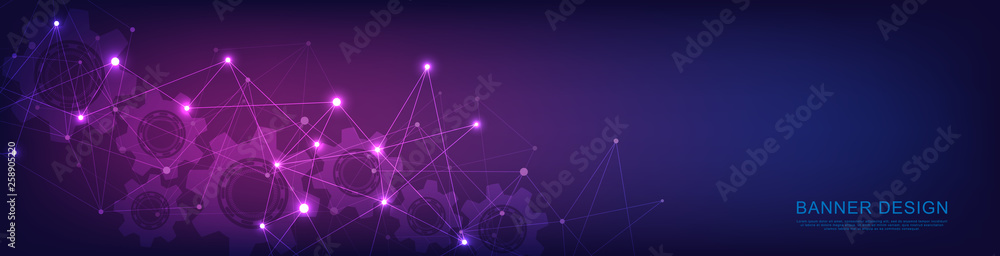 Website header or banner design with abstract geometric background and ...