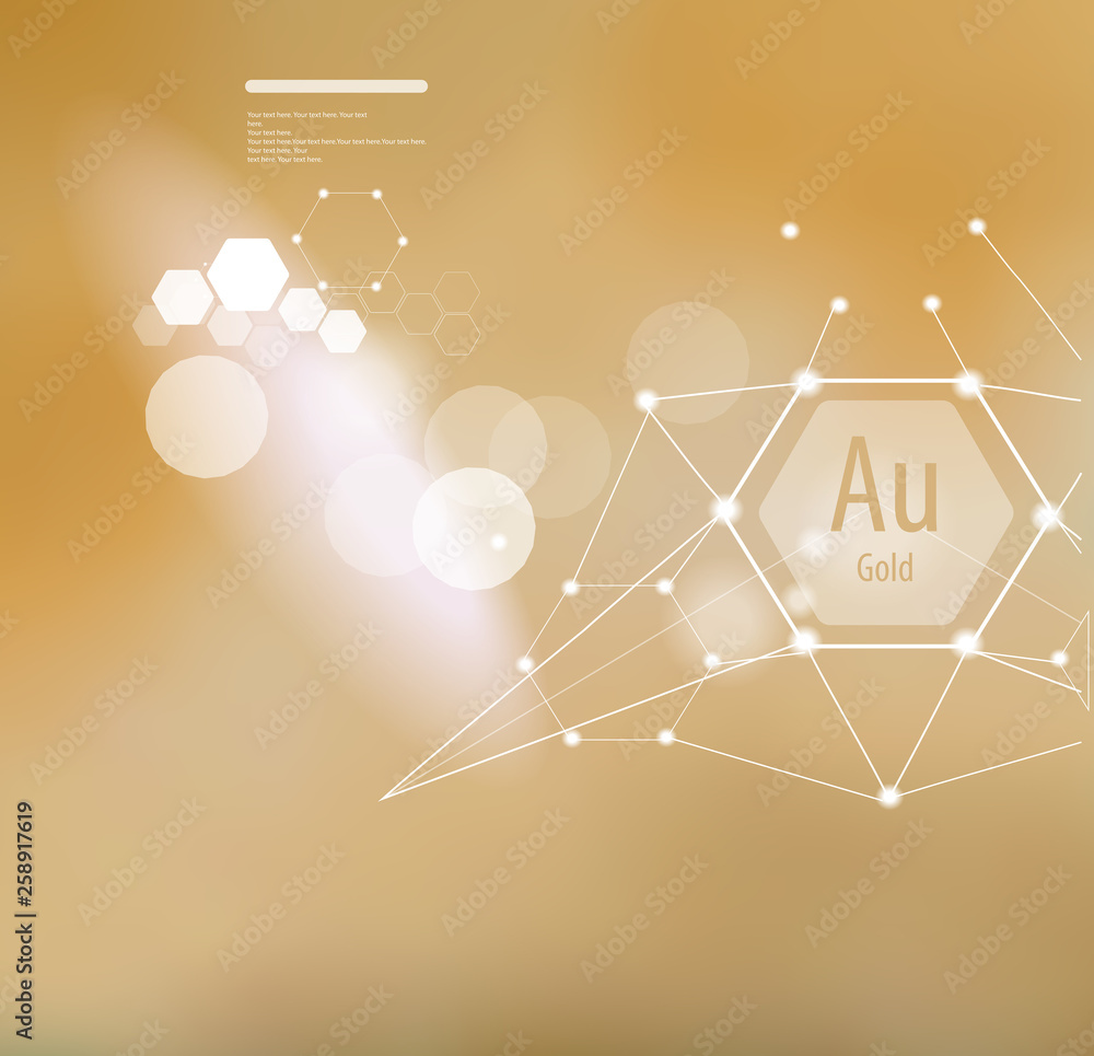 Gold (aurum). The chemical element in the periodic table. Abstract ...