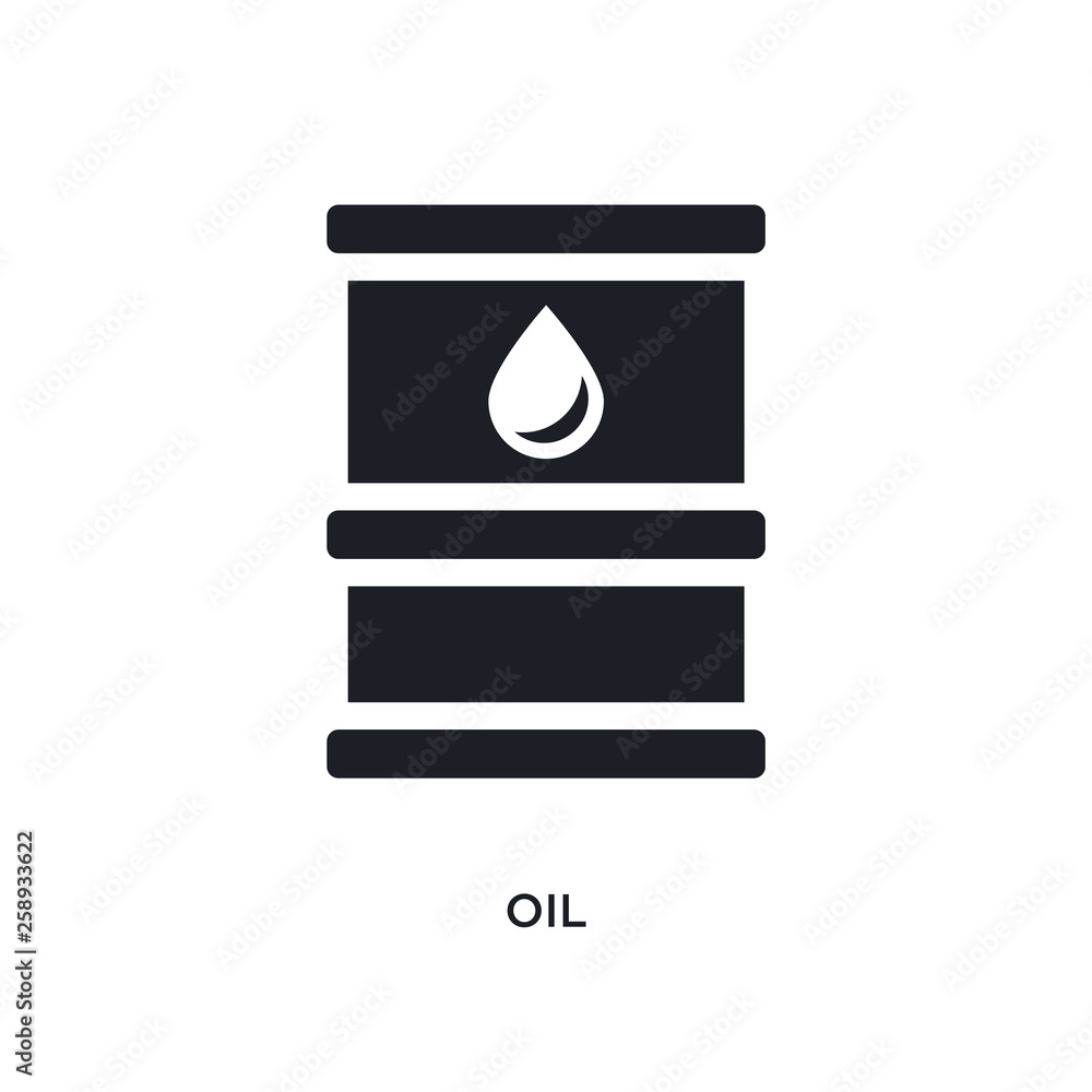 black oil isolated vector icon. simple element illustration from ...