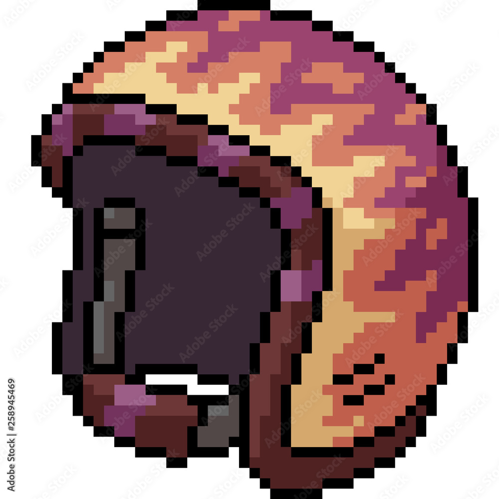 vector pixel art safety helmet Stock Vector | Adobe Stock