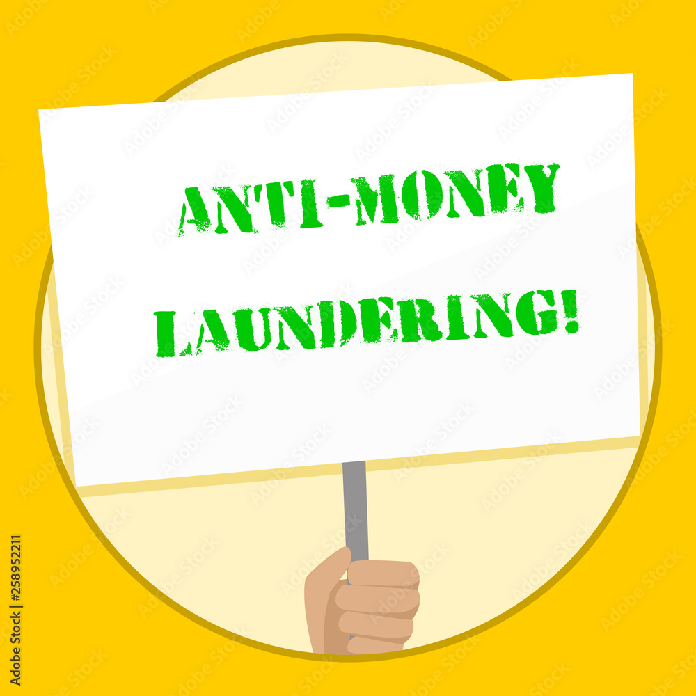 Text sign showing Anti Money Laundering. Business photo text ...