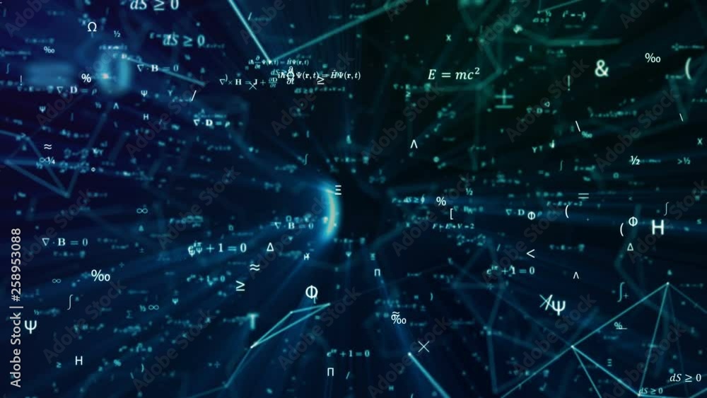 Digital seamless mathematical formulas loop. Abstract digital ... Digital seamless mathematical formulas loop. Abstract digital ...