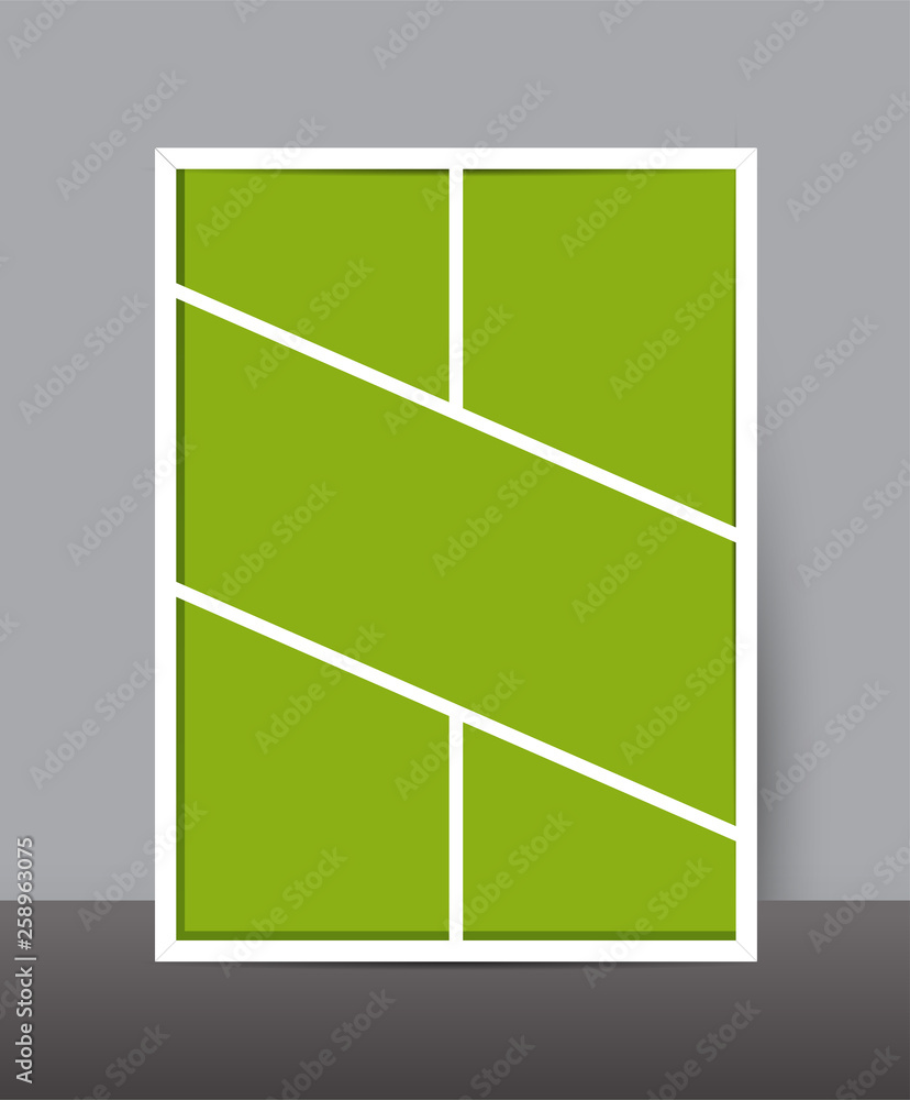 Vertical Collage Layout Template. Frames for Photo or Illustration ...