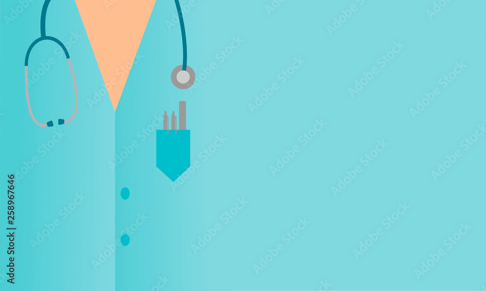Nurse green background with stethoscope, perfect for banner Stock ...