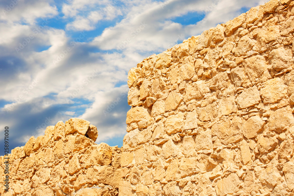 Masada fortress, ancient fortification in Israel situated on top of an ...