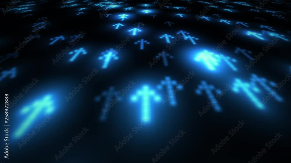 3d Arrows Technology Background/ 4k animation of an abstract 3d ...