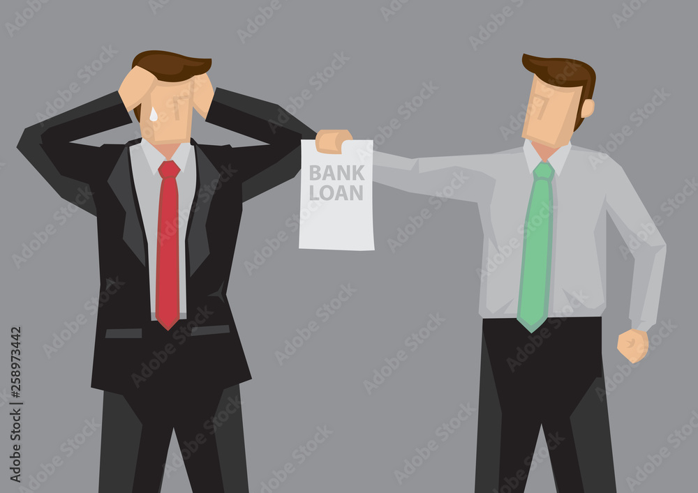 Economic Stress Vector Cartoon Illustration Stock Vector | Adobe Stock