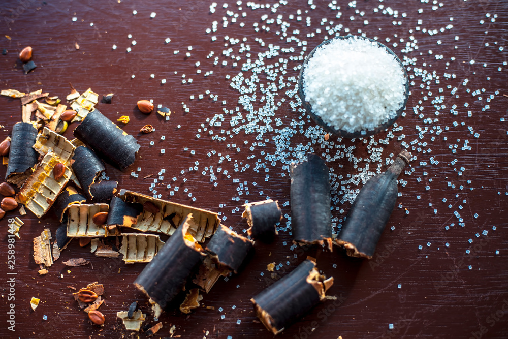 Raw organic golden shower tree fruit or garmalo sticks or Indian ...