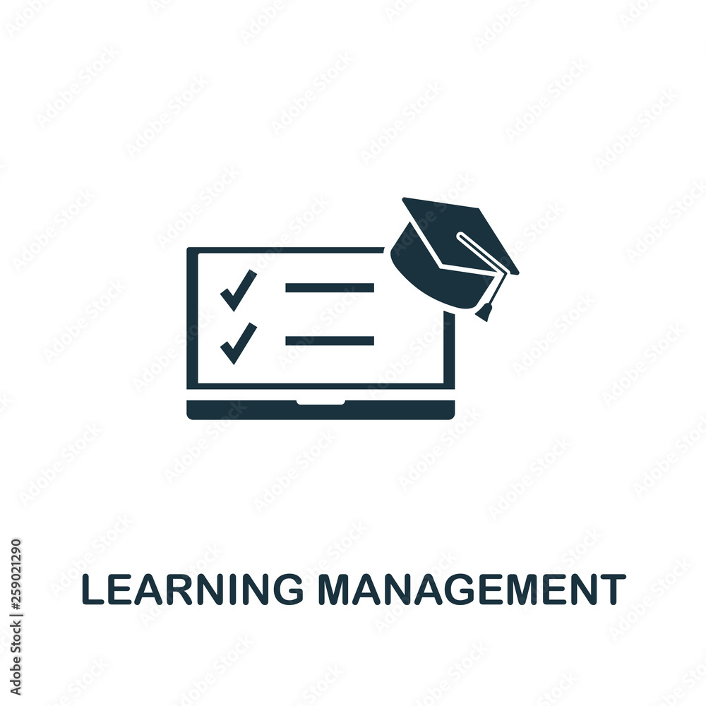 Learning Management System icon. Creative element design from content ...