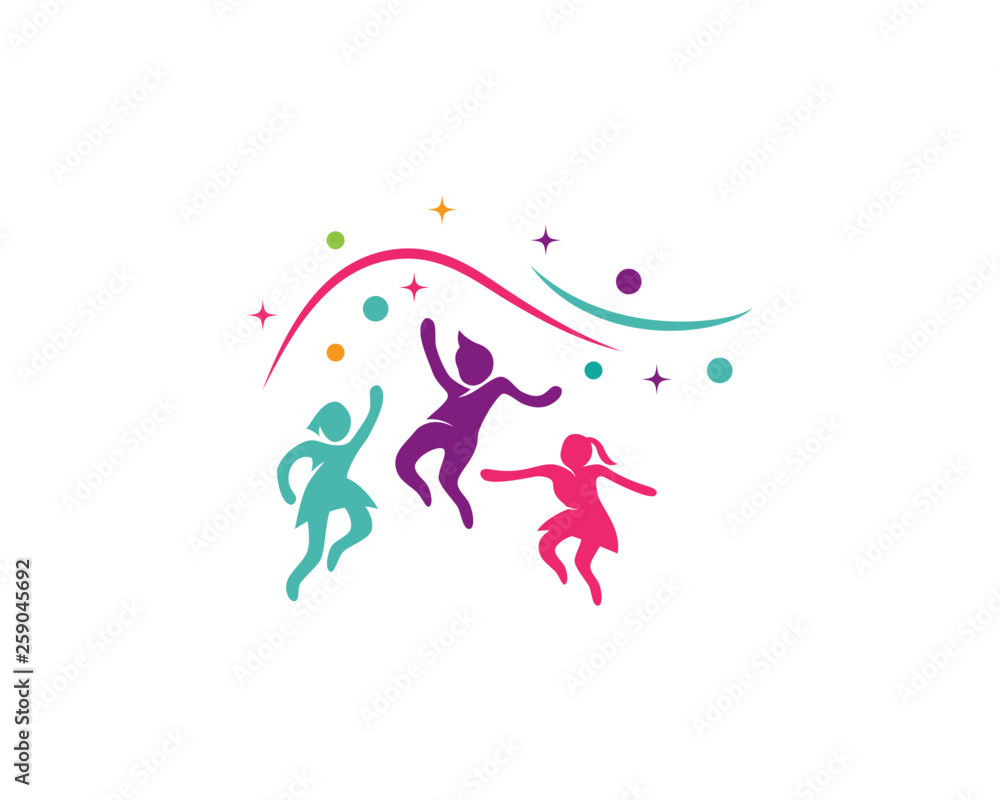 Kids logo concept vector Stock Vector | Adobe Stock