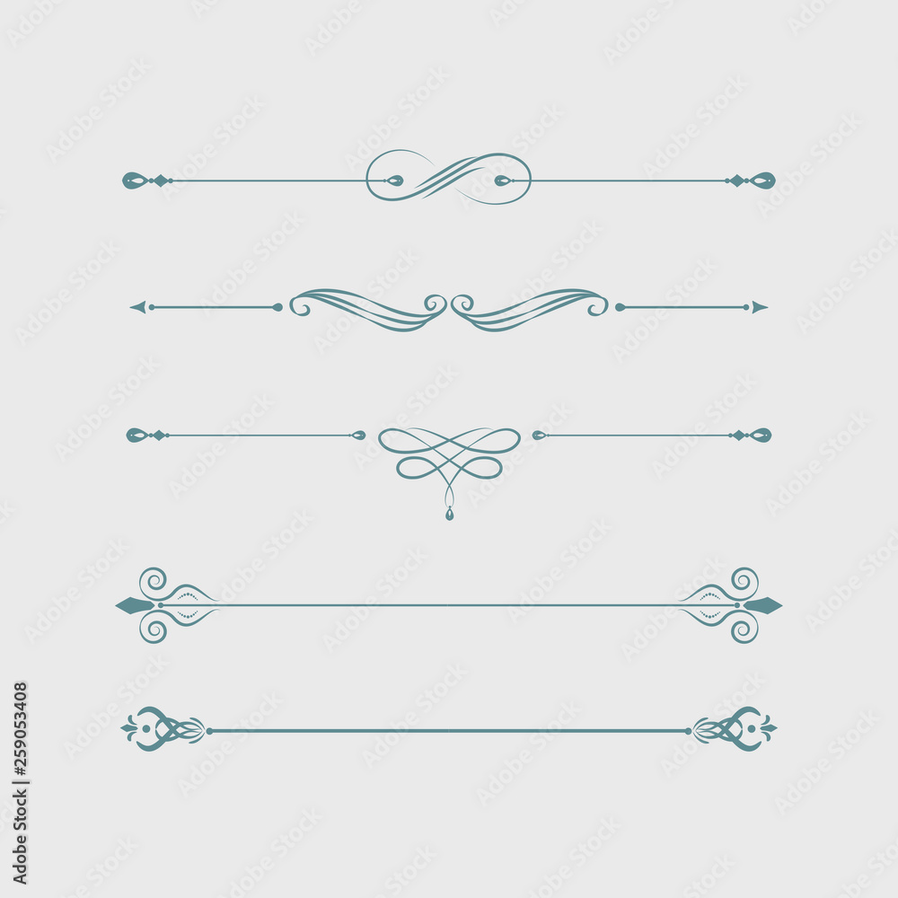 Vintage swirl design elements Stock Vector | Adobe Stock