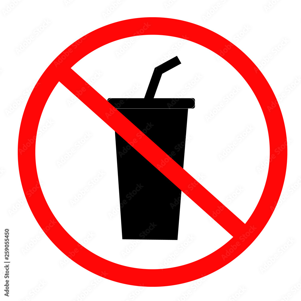Do not drink icon on white background. flat style. no drinking icon for ...