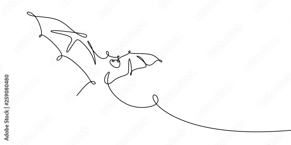 bat one line drawing vector illustration Stock Vector | Adobe Stock bat one line drawing vector illustration Stock Vector | Adobe Stock