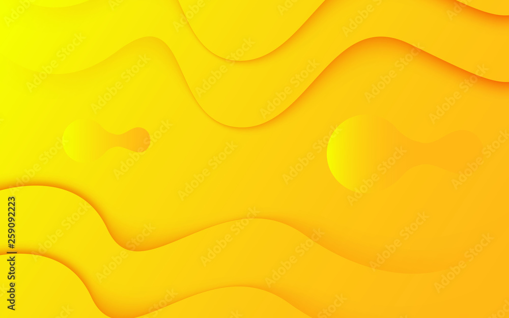 Dynamic textured background design in 3D style with yellow color. EPS10 ...