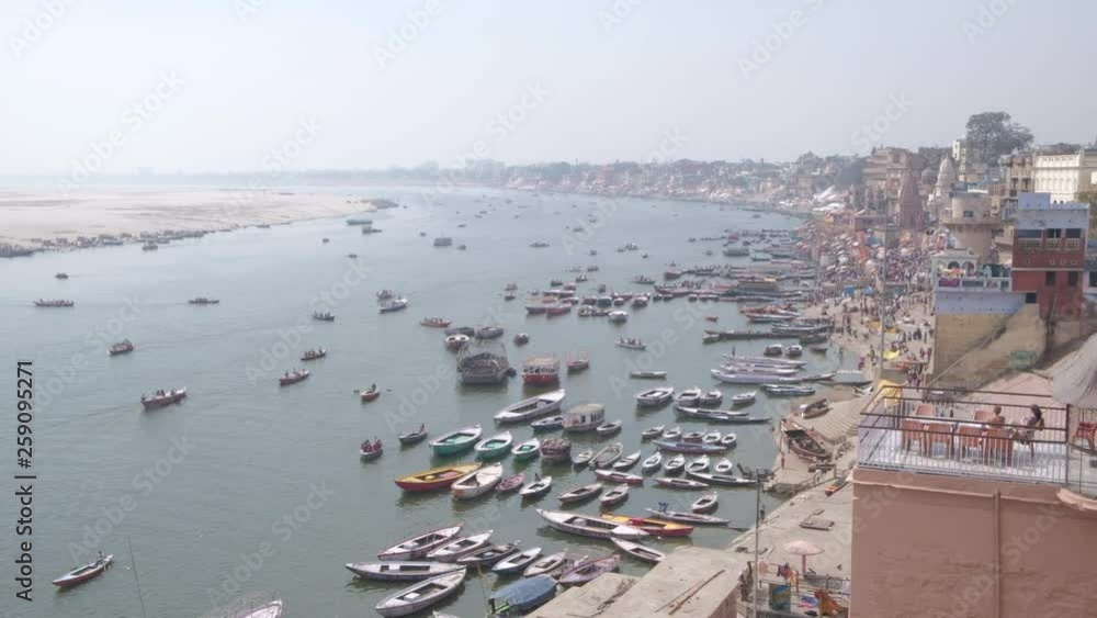 Vidéo Stock Time-lapse Top angle birds eye aerial view of the holy ...