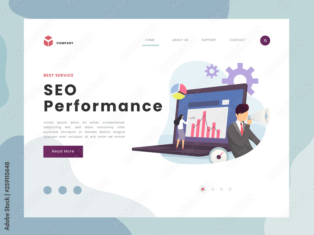 Vector Illustration idea concept for landing page template, SEO ...