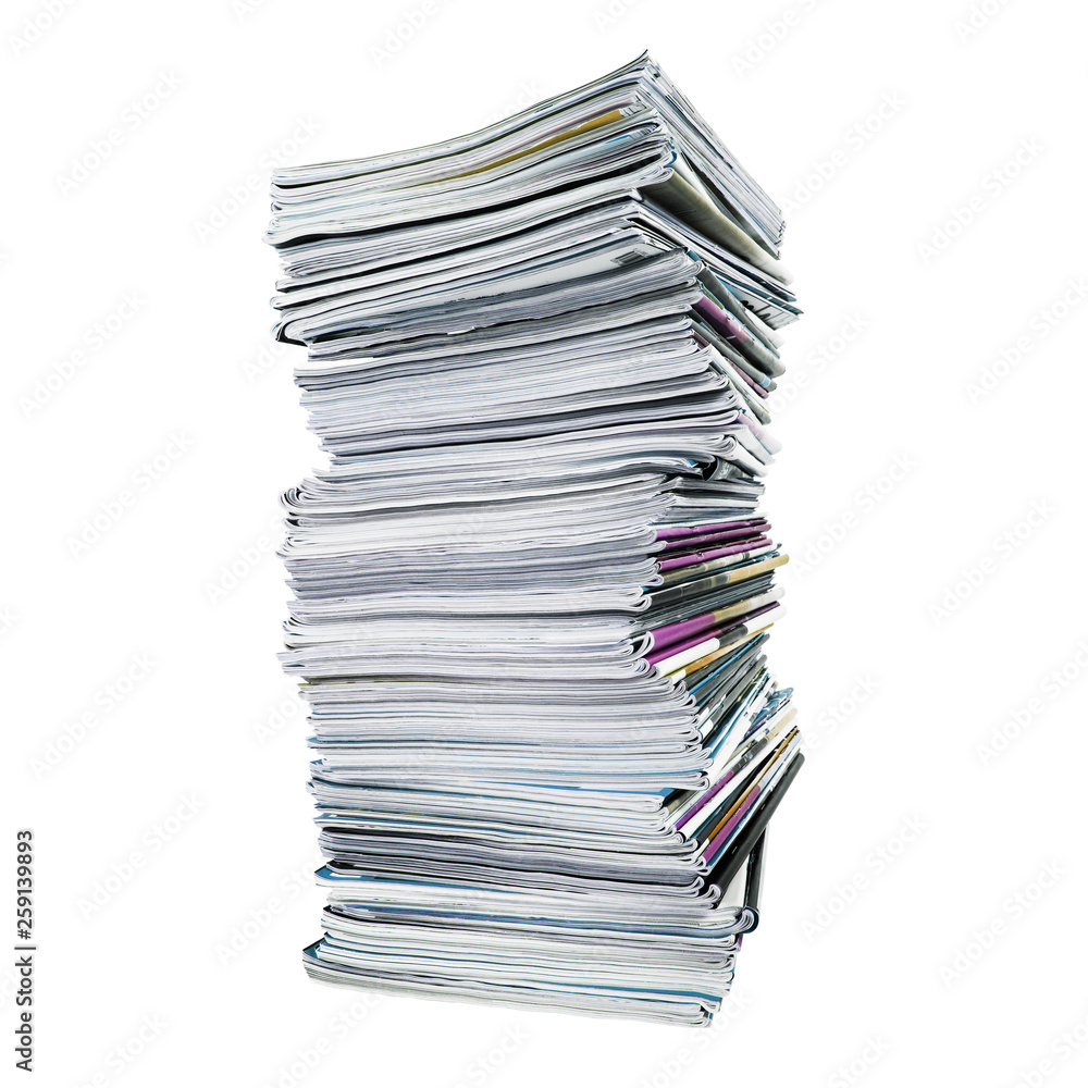 Large stack of magazines Stock Photo | Adobe Stock
