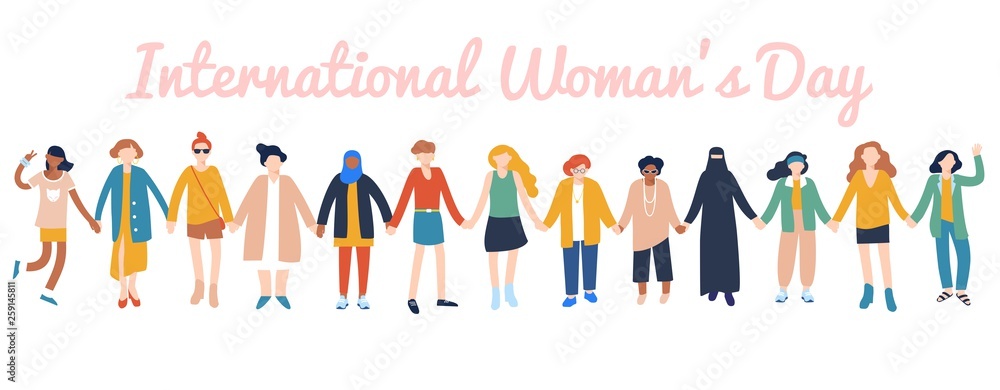 International womens day 8 March, women empowerment movement. Female ...