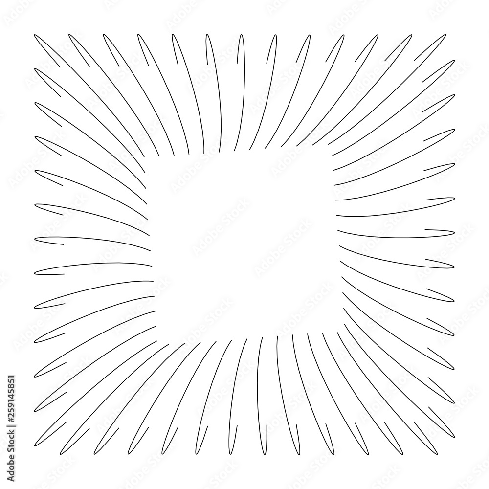 Vetor de Abstract wireframe black square frame, formed by curved ...