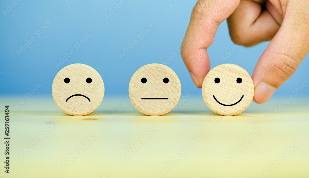 Customer service evaluation and satisfaction survey concepts. The ...