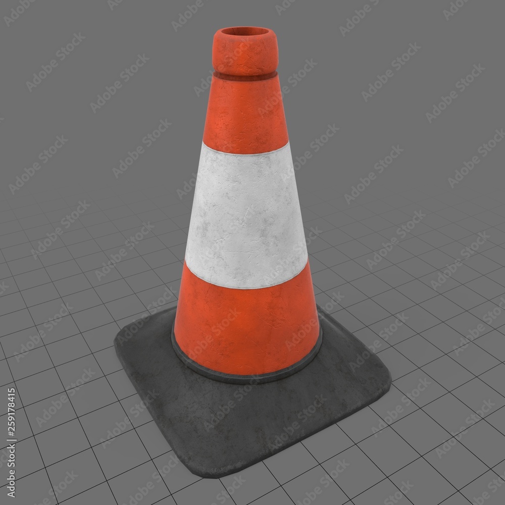 Traffic cone Stock 3D asset | Adobe Stock