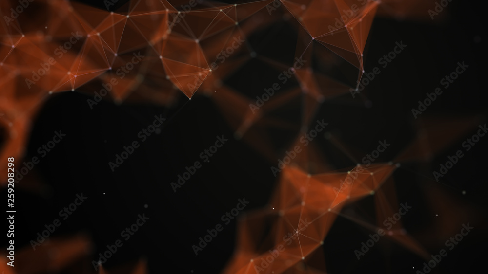 Data technology background. Big data visualization. Connecting dots and ...