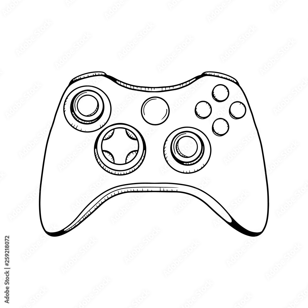 Xbox Controller Drawing How To Draw An Xbox Controller Step By Step