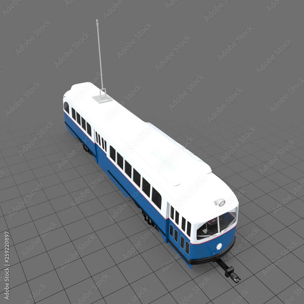 Trolley car Stock 3D asset | Adobe Stock