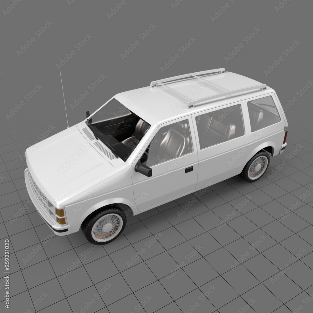 Minivan Stock 3D asset | Adobe Stock