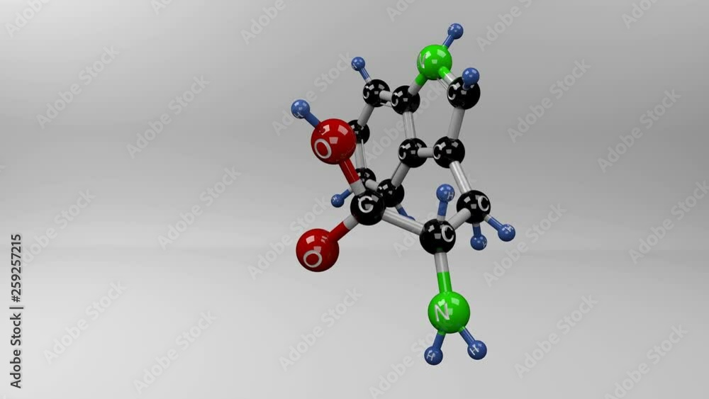 Tryptophan molecule. Molecular structure of L-tryptophan, essential ...