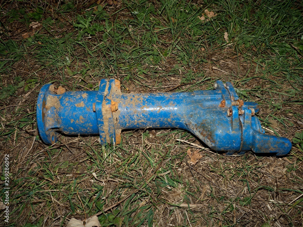 Water supply system. Replacing of broken pipes Stock Photo | Adobe Stock