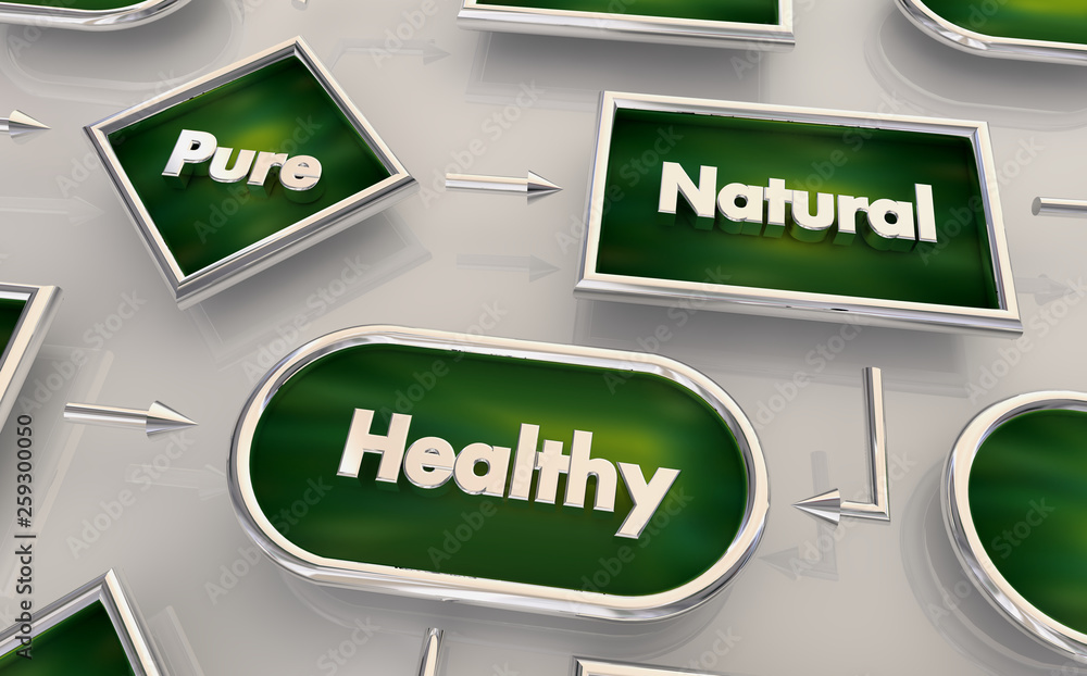 Pure Natural Healthy Flowchart Process Map 3d Illustration Stock Photo ...