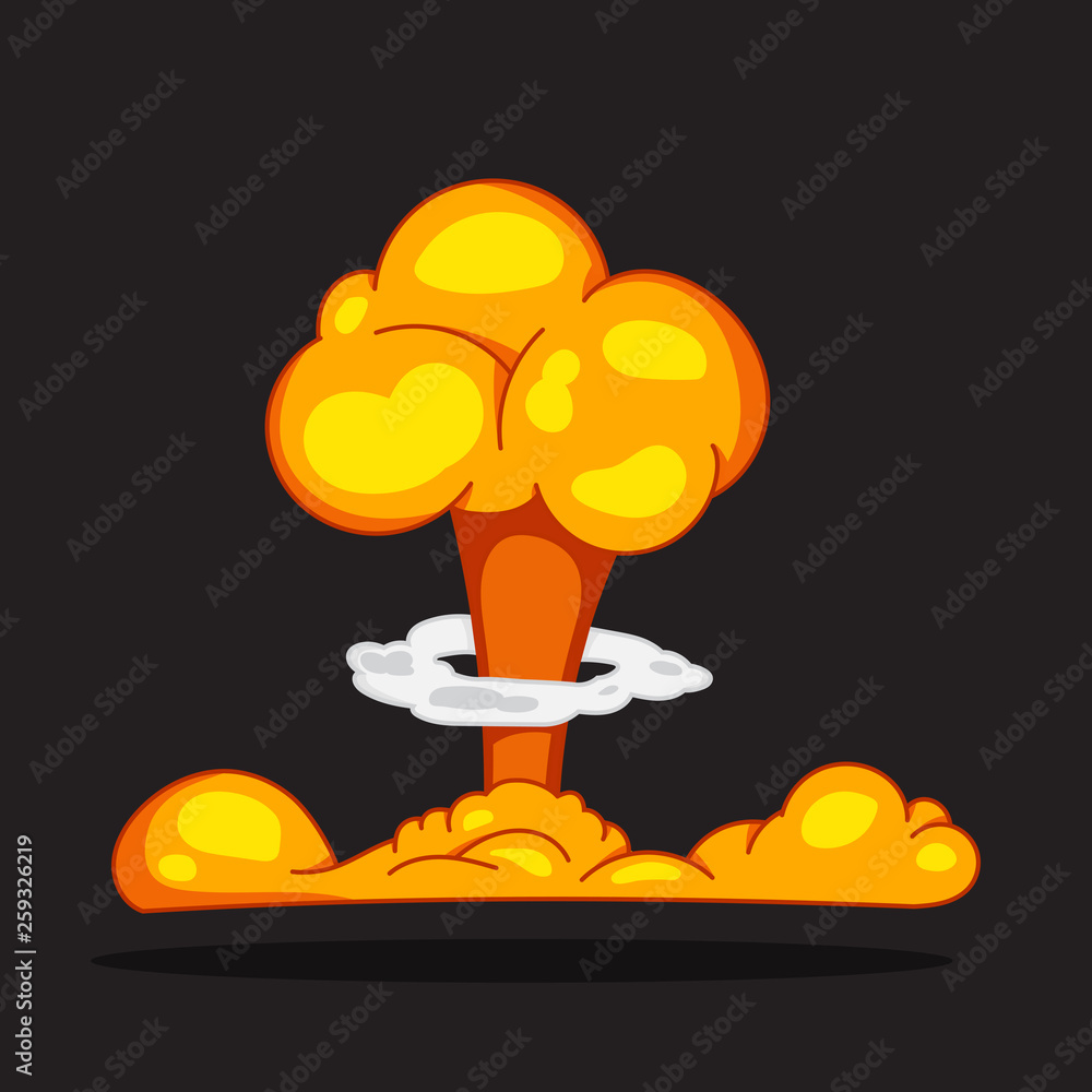 Cartoon Mushroom Explosion