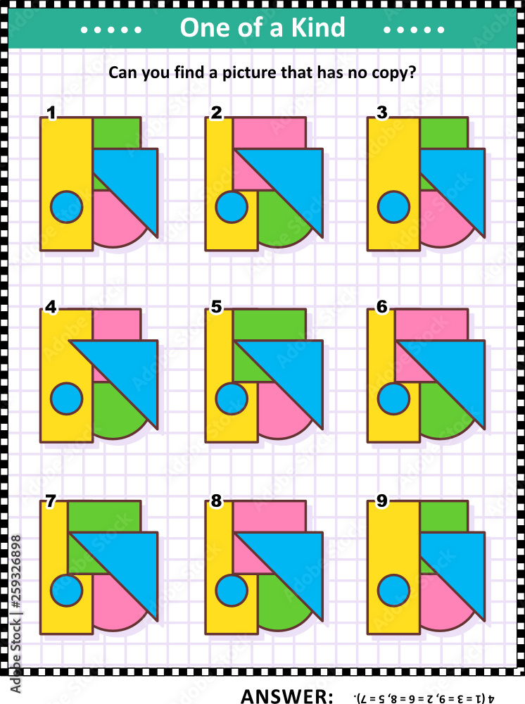 IQ training educational math puzzle for kids and adults with basic ...