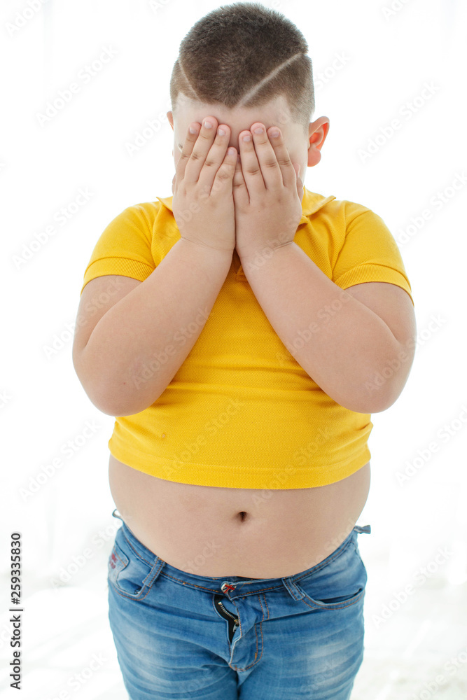 A child with overweight Stock Photo | Adobe Stock