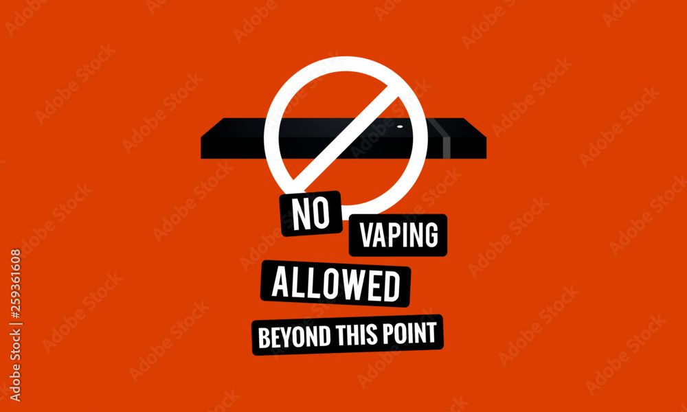 No Vaping Allowed Beyond This Point Sign Stock Vector | Adobe Stock